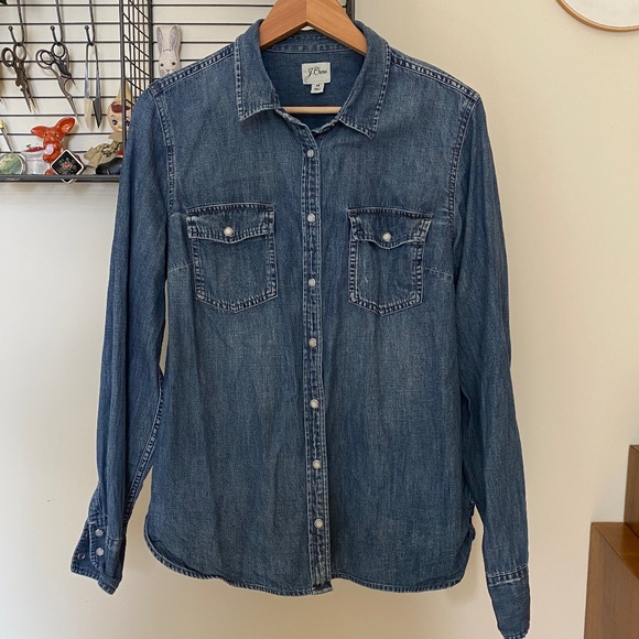 J. Crew | Tops | Chambray Button Down Shirt | Poshmark